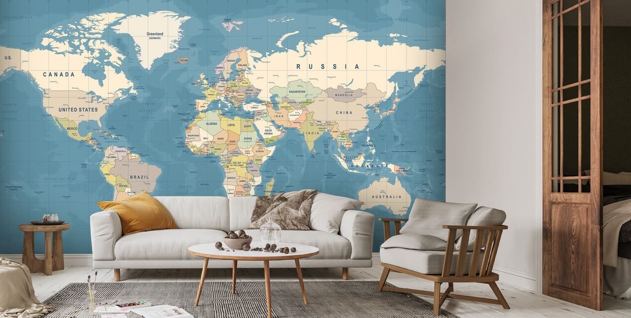 Mural Mapa del mundo | Wallsauce ES