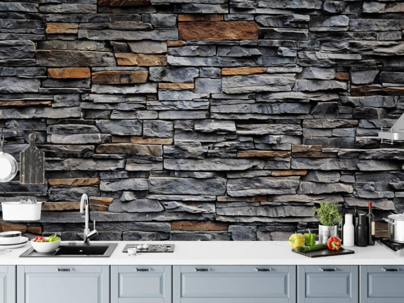 Stone Wall Wallpapers Rustic Stone Wall Texture Mural Wallpaper