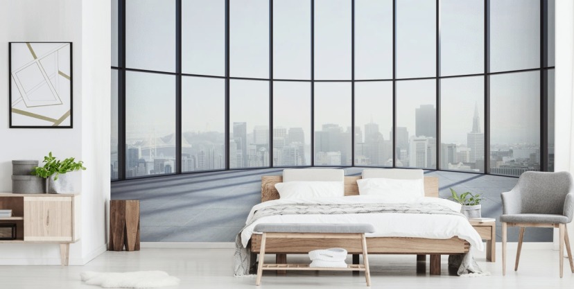 Raambehang - Muurschilderingen met uitzicht op het raam | Wallsauce NL