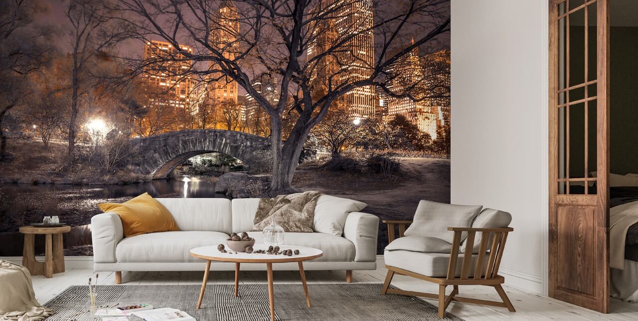 Cental Park at Night Wall Mural | Wallsauce CA