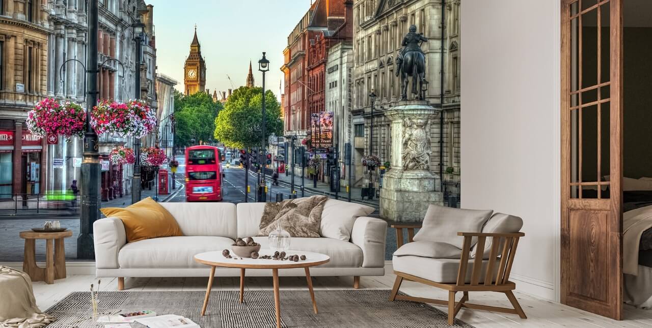 London Bus Wall Mural at Tracey Parmelee blog