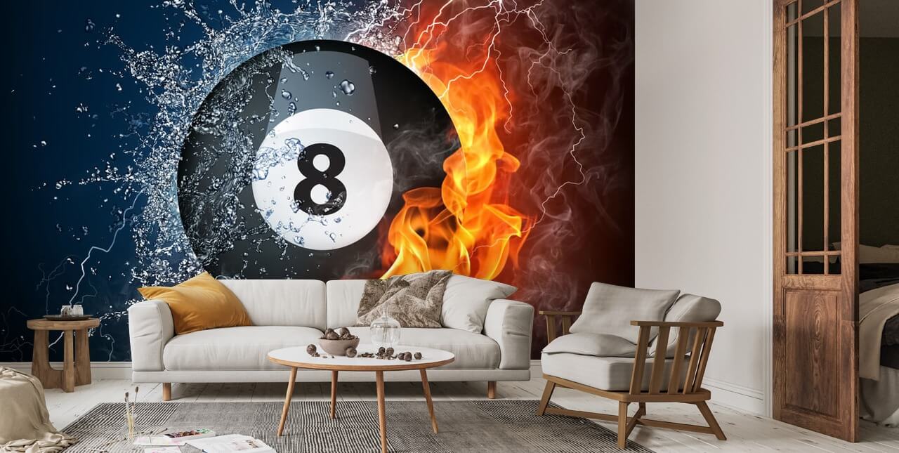 Pool Billiards Ball Wallpaper Mural | Wallsauce UK