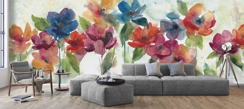 Papier peint floral et peintures murales fleuries | Wallsauce FR