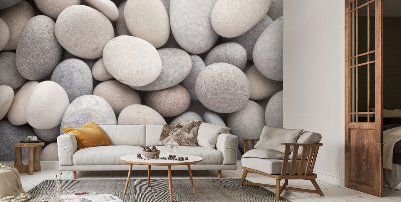 Pebble Wall Wallpaper Mural | Wallsauce US