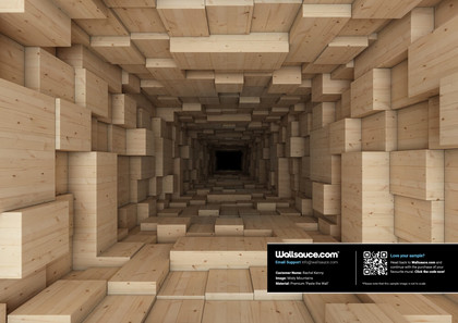 Inside Jenga Wallpaper Mural | Wallsauce US