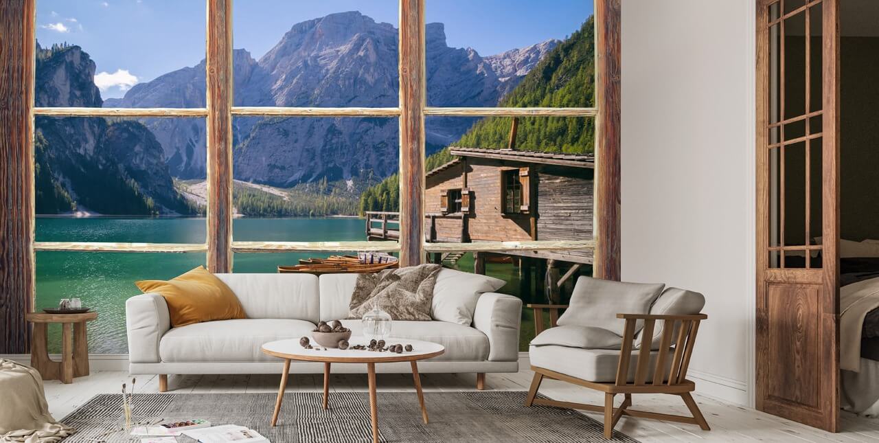 Clear Lake Waters Window Wall Mural | Wallsauce US