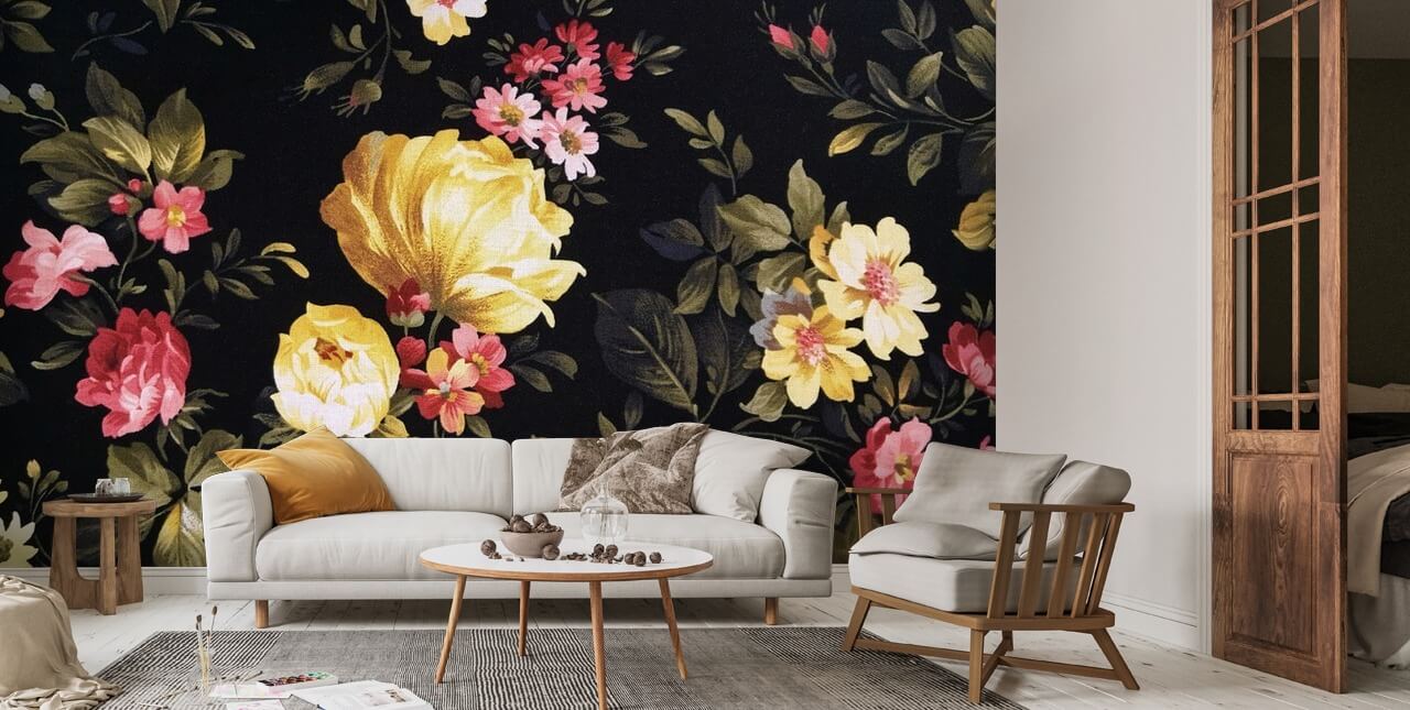 Victorian Rose Wallpaper Mural | Wallsauce UK