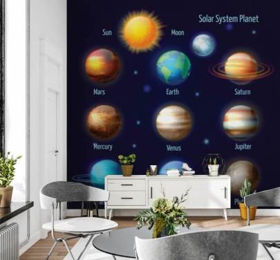 Solar System Wallpaper & Planet Wall Murals | Wallsauce US