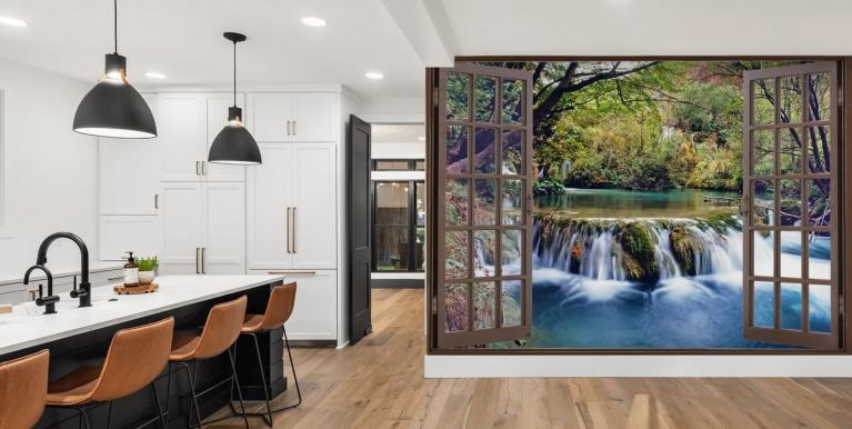 Window Wallpaper - Window View Wall Murals | Wallsauce UK