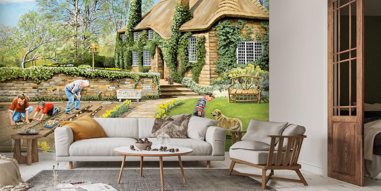 A Spring Garden Wall Mural | Wallsauce UK