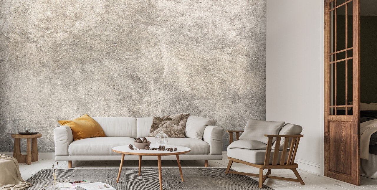 Vintage Plaster Effect Wallpaper Mural | Wallsauce EU