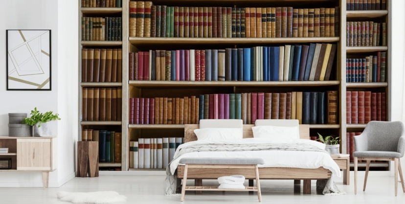Bookcase Wallpaper & Bookshelf Wall Murals | Wallsauce UK
