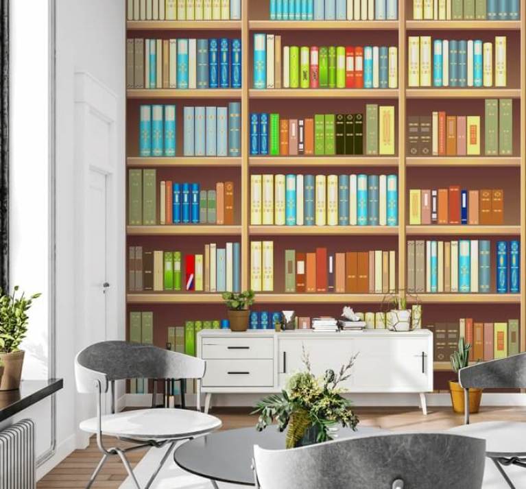 Bookshelf Wallpaper