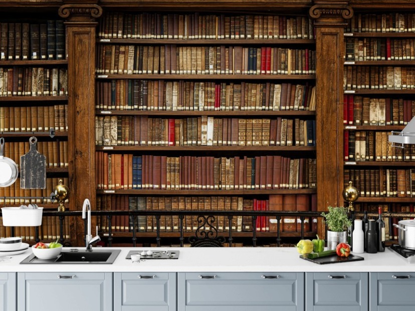 Bookcase Wallpaper & Bookshelf Wall Murals | Wallsauce UK