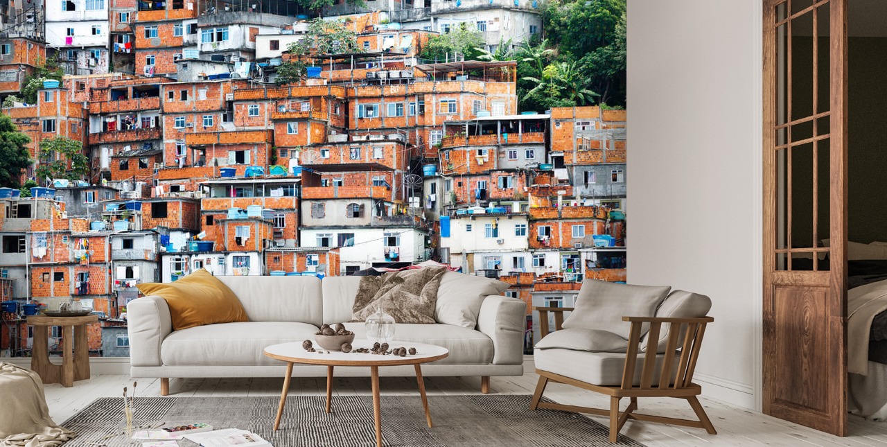 Favela, Rio de Janeiro Wallpaper Mural | Wallsauce CA