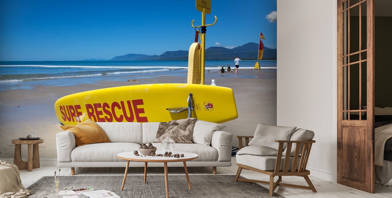 Surf Rescue Wall Mural | Wallsauce US