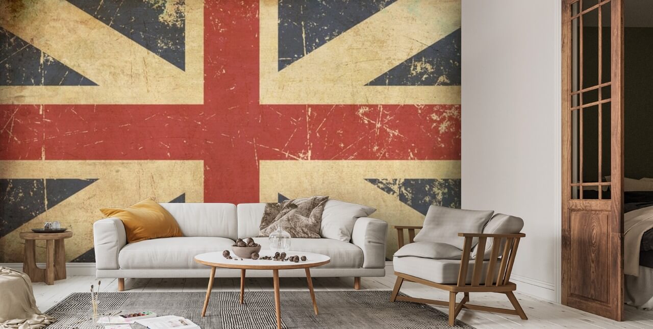 Old UK Style Flag Wallpaper | Wallsauce UK