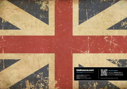 Old UK Style Flag Wallpaper | Wallsauce US