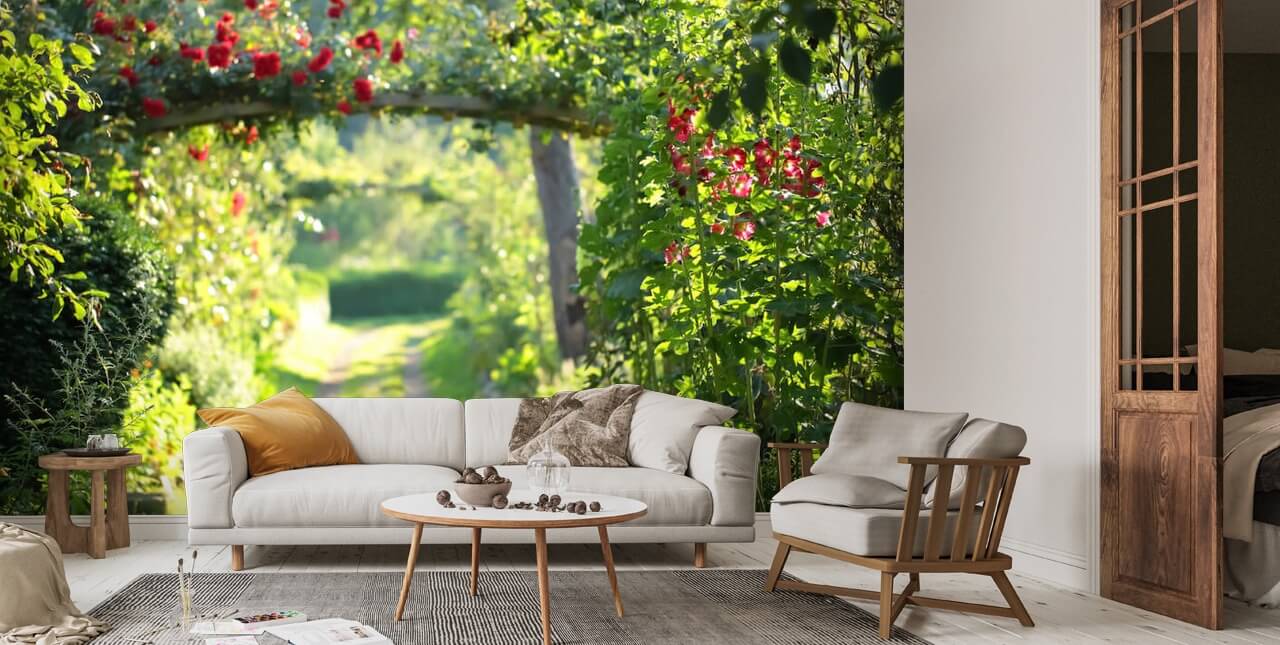 Rose Garden Wallpaper | Wallsauce UK