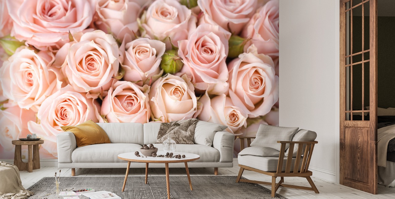 Lyse Rosa Roses Bakgrunn | Wallsauce NO
