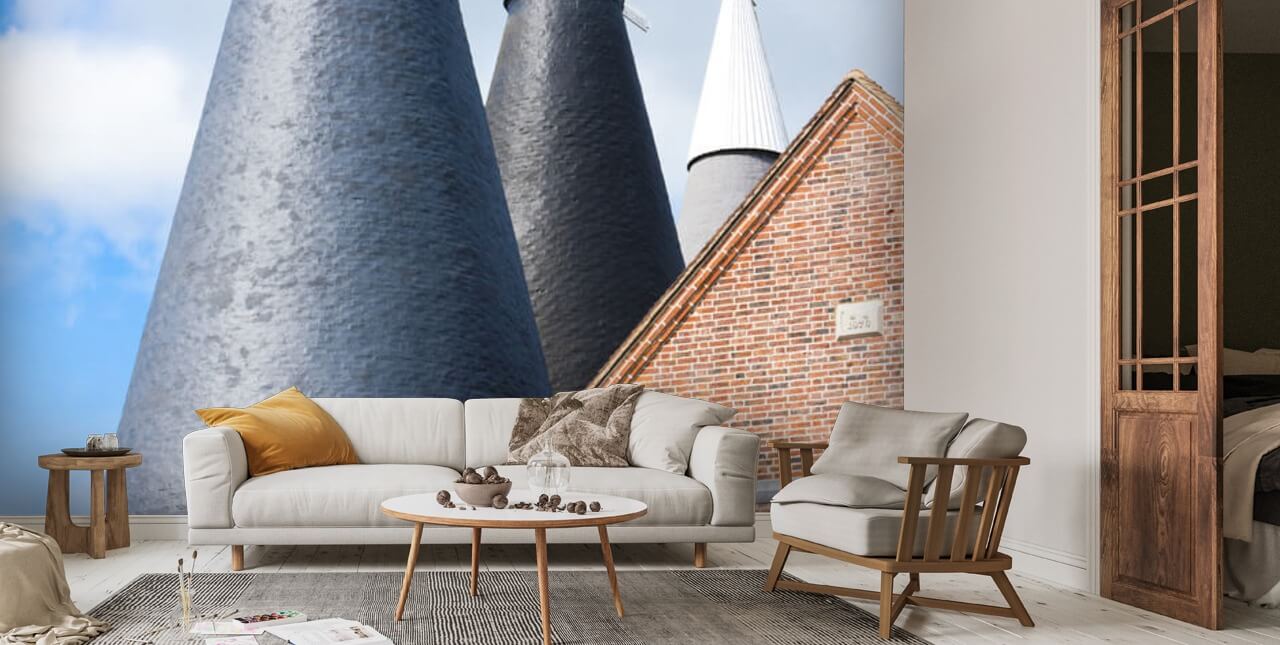 Oast Houses Kent Wallpaper | Wallsauce EU