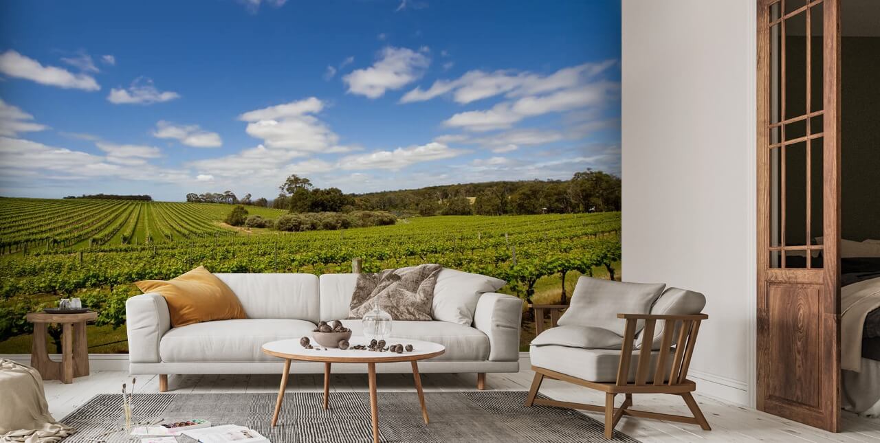 Vineyard View Wall Mural | Wallsauce UK
