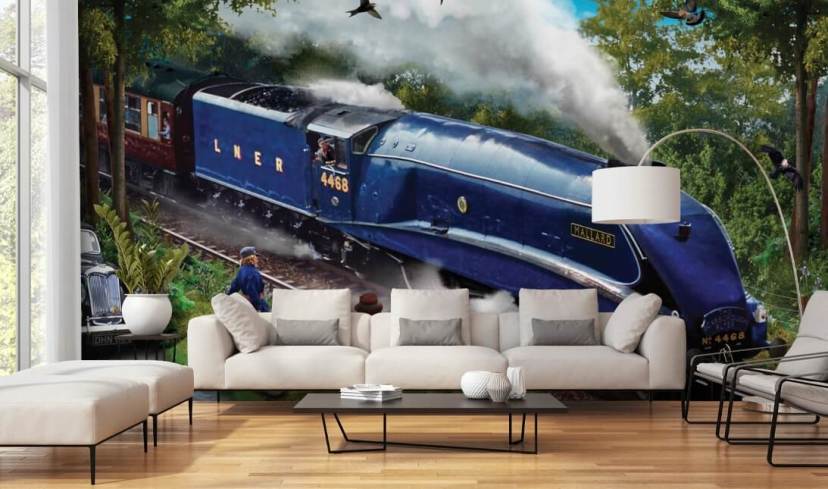 Train Wallpaper & Steam Train Wall Murals | Wallsauce UK