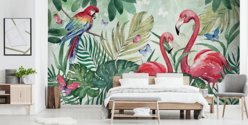 Flamingo Wallpaper & Wall Murals | Wallsauce US