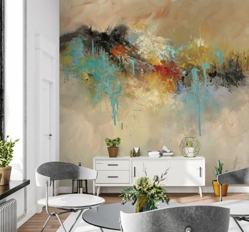 Abstract behang en abstracte muurschilderingen | Wallsauce NL