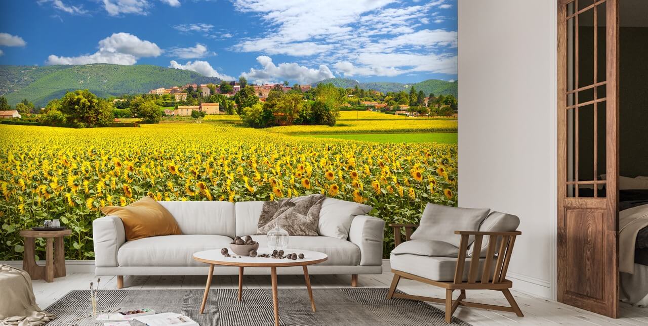 Provence Solrosor Bakgrund | Wallsauce SE