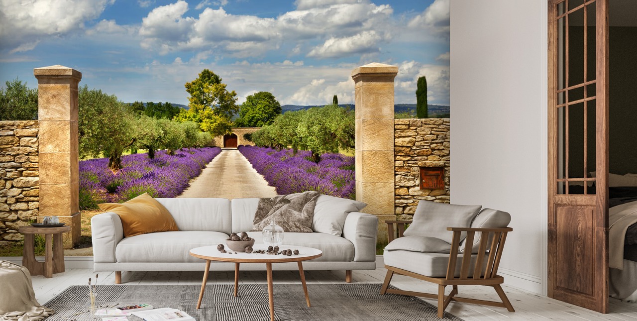 Mural de pared Provenza - Camino lavanda | Wallsauce ES