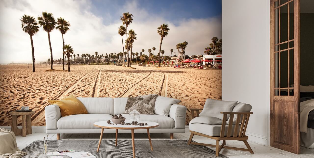Santa Monica Beach Baggrund | Wallsauce DK