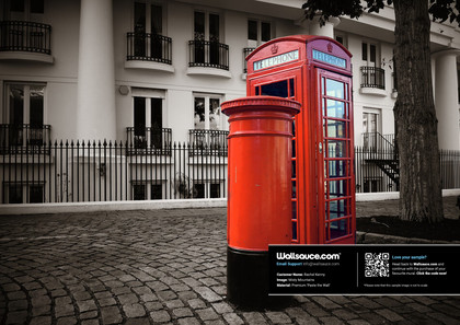 London Post Box Wallpaper | Wallsauce UK