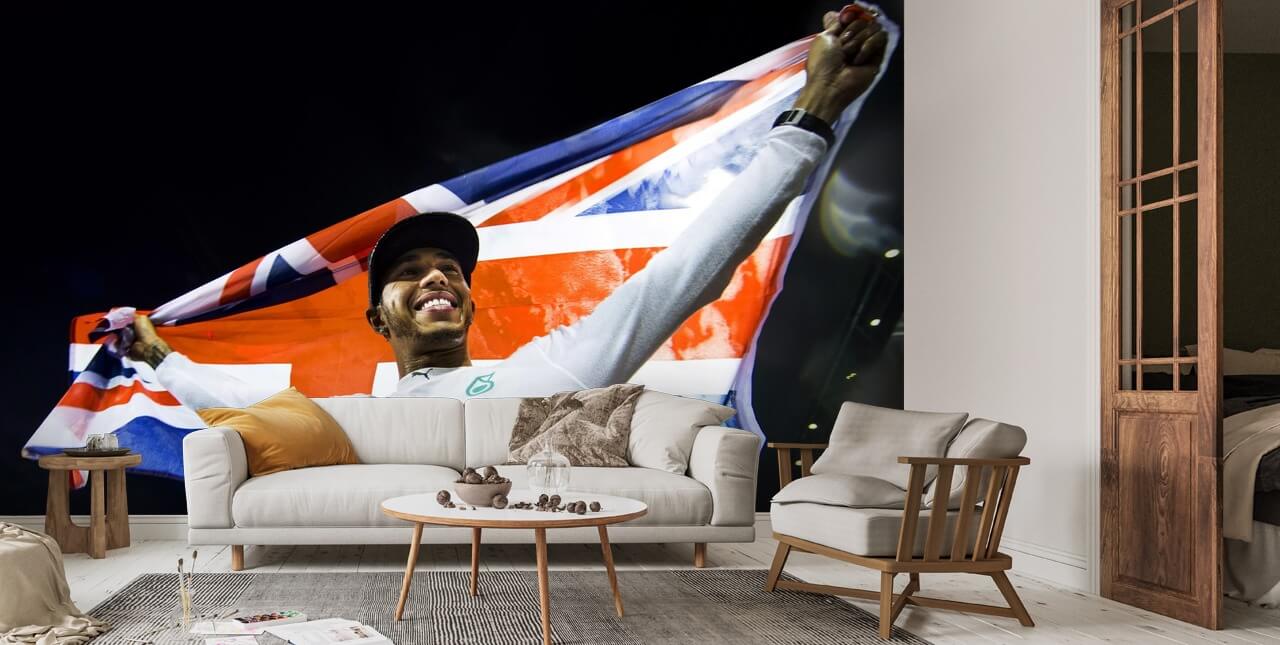 Lewis Hamilton Abu Dhabi 14 Wall Mural | Wallsauce UK
