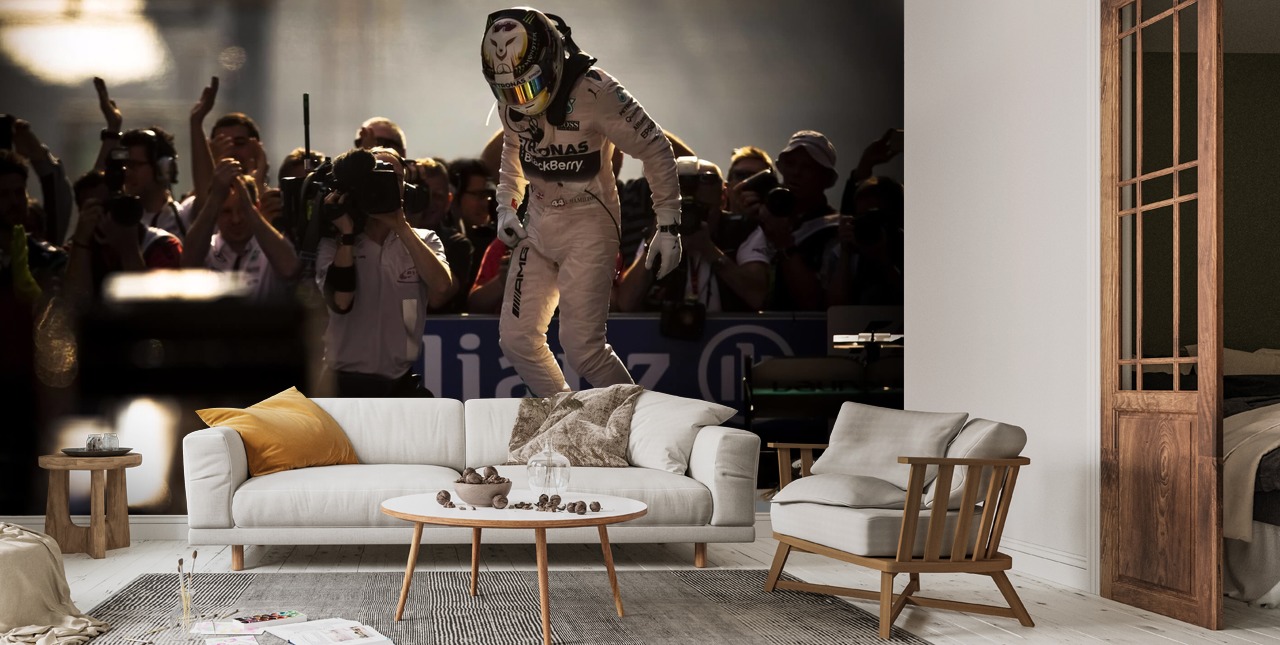 Lewis Hamilton China 2015 Wall Mural | Wallsauce US