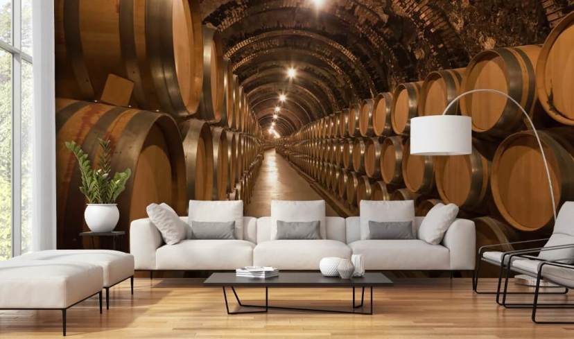 Wine Wallpaper & Wine Cellar Wall Murals | Wallsauce UK