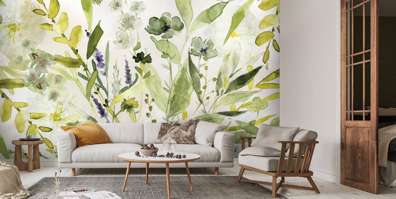 Olive Green Plants Wallpaper by Carol Robinson | Wallsauce AU
