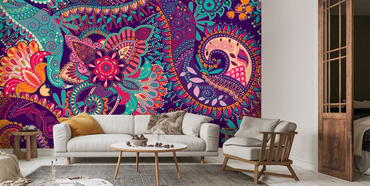 Groovy Paisley Wallpaper | Wallsauce US