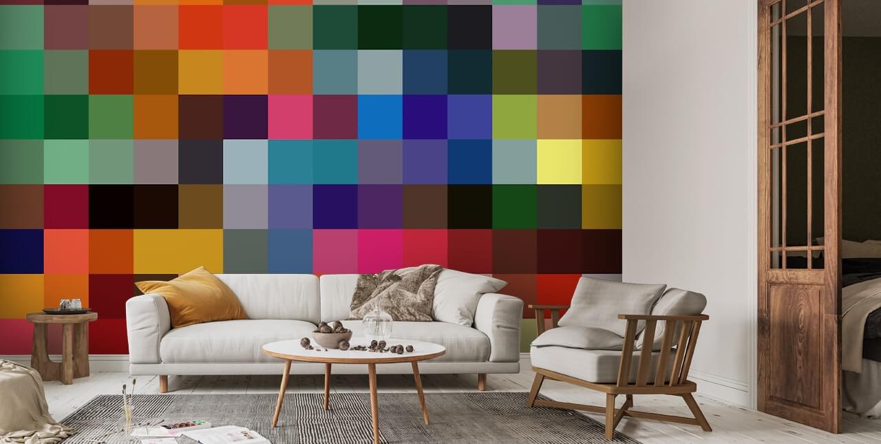 Colourful Square Mural by Shandra Smith | Wallsauce US