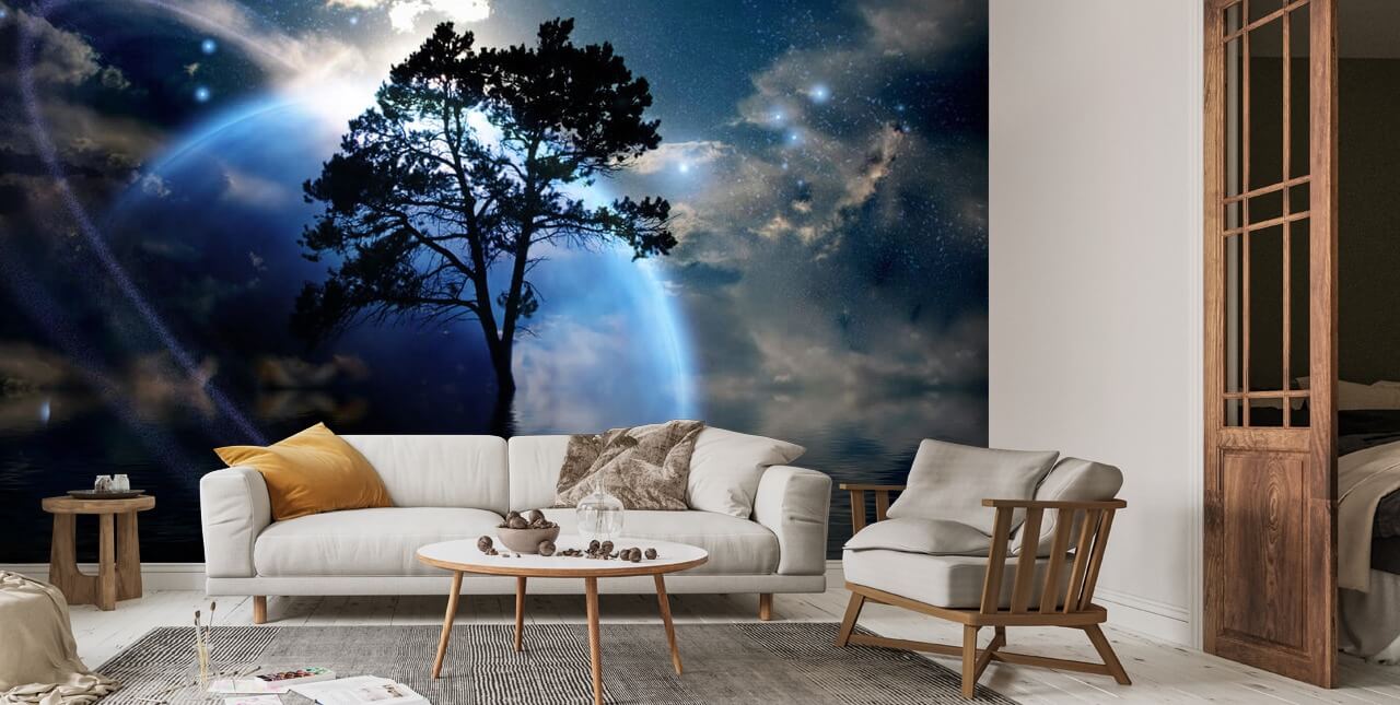Alien Landscape Wall Mural | Wallsauce UK
