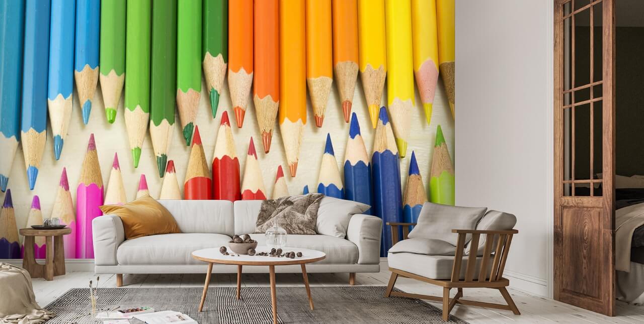 Colourful Pencils Wallpaper | Wallsauce US
