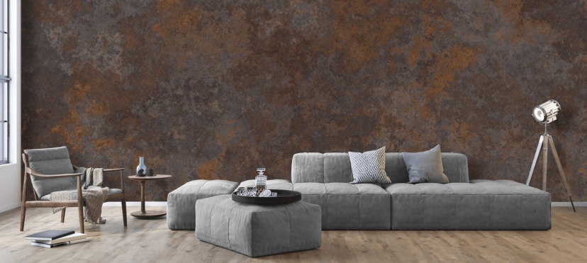 Behang met metaal- en roesteffect | Wallsauce NL