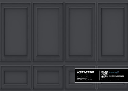 Luxury Off Black Panel Wallpaper | Wallsauce AU