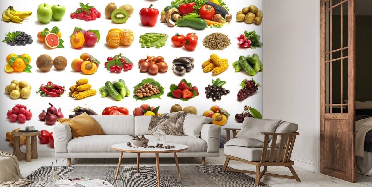 Behang voor groenten en fruit | Wallsauce NL