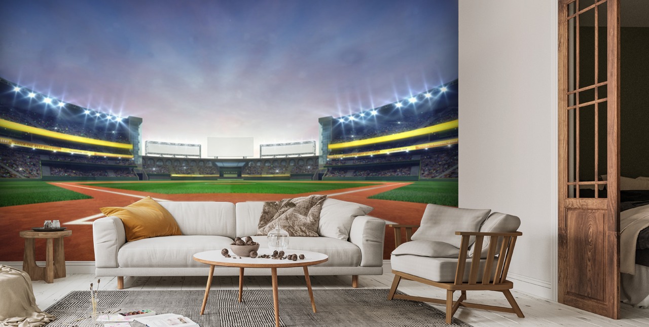 Baseball Diamond Wall Mural | Wallsauce UK