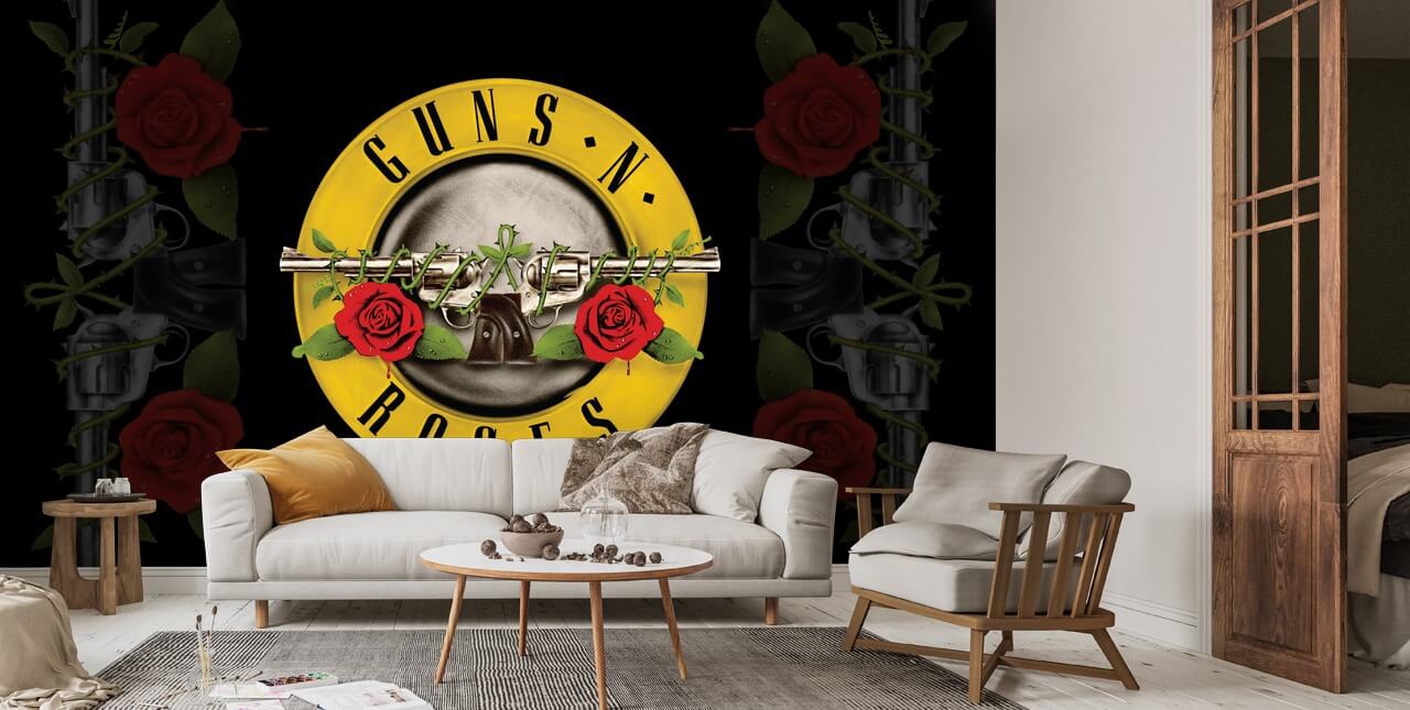 Guns N Roses Bullet muurschildering | Wallsauce NL