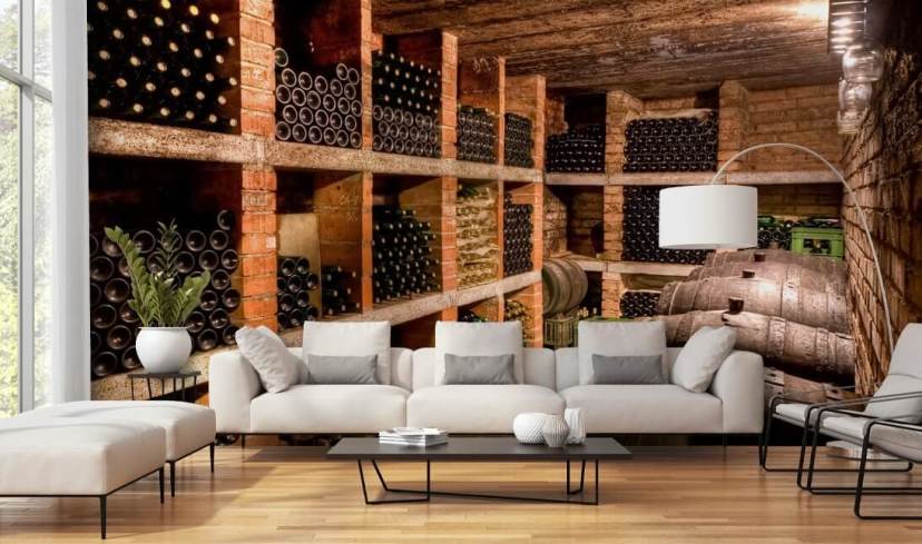 Wine Wallpaper & Wine Cellar Wall Murals | Wallsauce UK