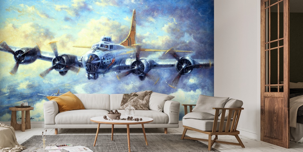 Flying Fortress Mural by Kevin Walsh | Wallsauce US