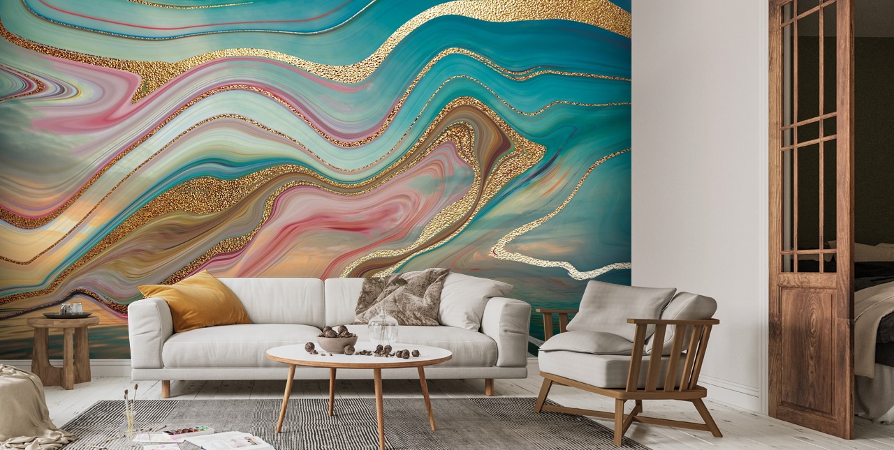 Omber Strata Wall Mural | Wallsauce US