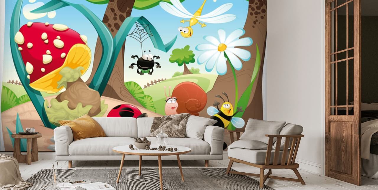 Cute Bugs Wallpaper | Wallsauce UK